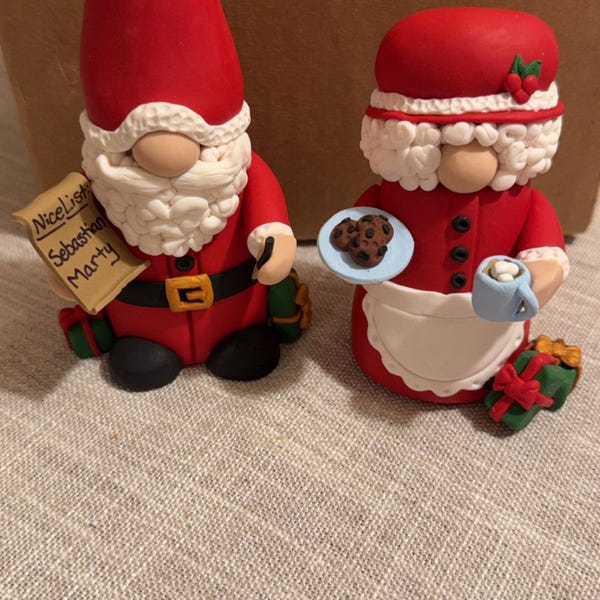 Gnome Nativity Set, Clay Gnometivity Christmas Home Decor - Etsy