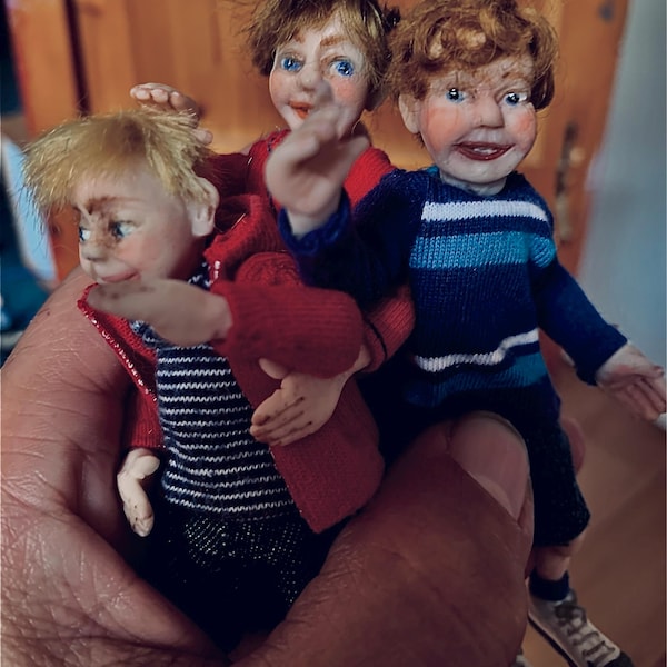 1:24 Scale Boy Poseable Ooak Doll House Miniature Doll - Etsy