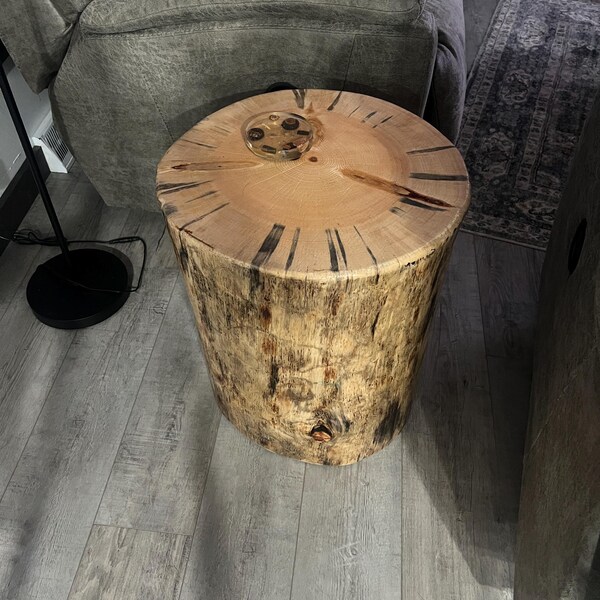 Tall 22" Lodgepole Pine Stump/side Table - Etsy