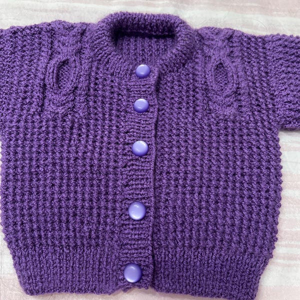 Girl's Bright Easy Knit Roll Neck Stripe Sweater & Beanie Hat DK 8ply ...