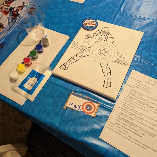 Paint Your Own Superhero,diy Painting Kit,superhero Paint Party Favor ...