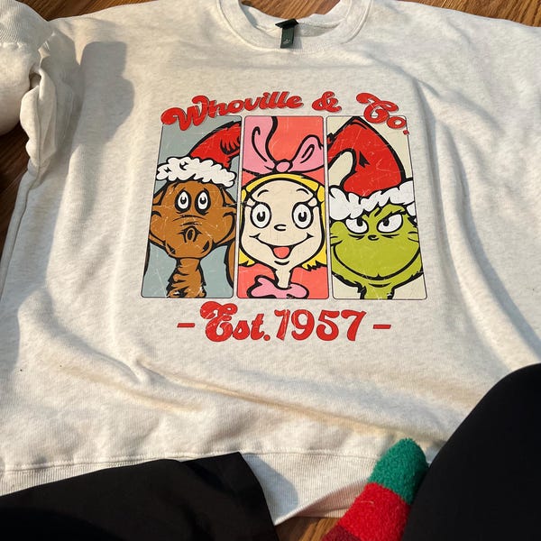 Grinch Bubble Gum DTF Heat Transfer, Christmas Grinch Print, Full Color ...