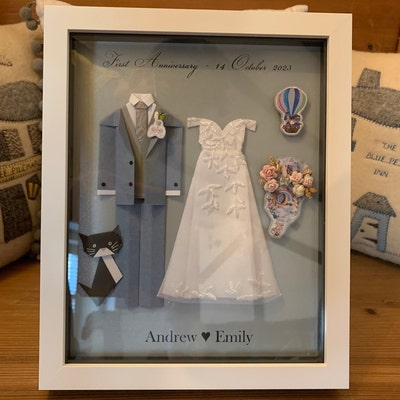 Two Groom's Wdding Frame / Personalised Gay Wedding Gift / Anniversary ...