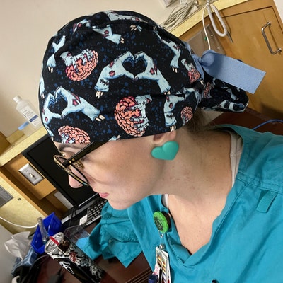 Face-lift Markings Scrub Cap, Plastic Surgeon Hat, Cosmetic Surgery ...