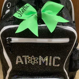 Glimmer Glitter Cheer Bow Key Chain | Etsy