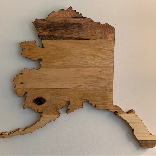 Alaska State Sign - Reclaimed Wood - Pallet Sign - Rustic Home Decor ...