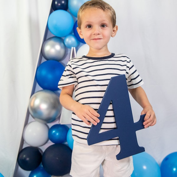 4 Sign Photo Prop for Fourth Birthday Photo Shoot for Kids - Wooden ...