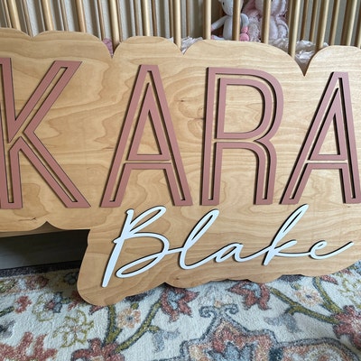 Framed Nursery Name Sign, Framed Baby Name Sign, Custom Kids Sign ...