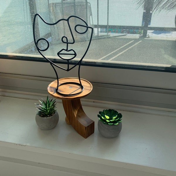 Modern Minimal Mini Plant Stand, Mid-century Modern, Indoor Solid Teak ...