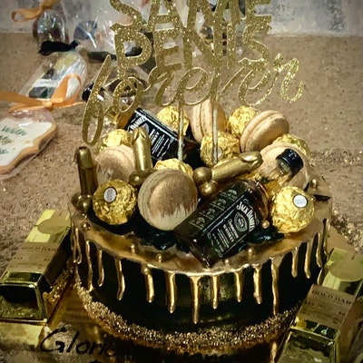 Glitter Zodiac Sign Pisces Symbol Cake Topper Birthday Party Cake ...