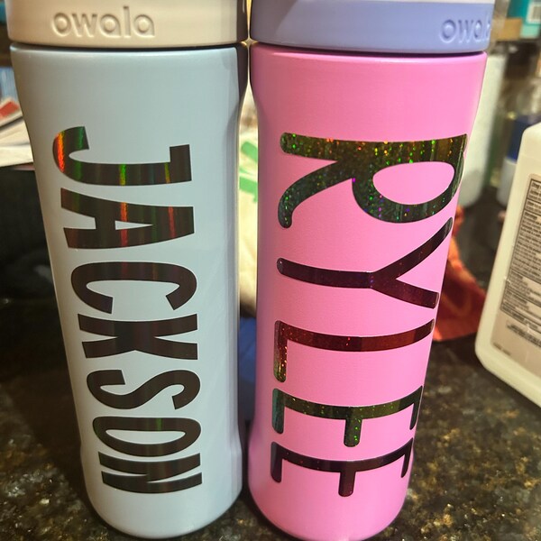 Name Stickers for Water Bottles, Personalized Name Decals for 16 Oz, 24 ...
