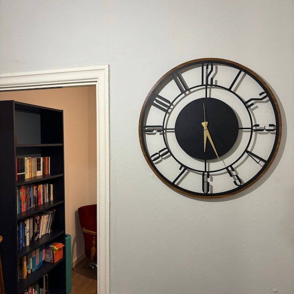 World Map Metal Wall Clock, Earth Wall Clock, Geographic Compass Clock ...