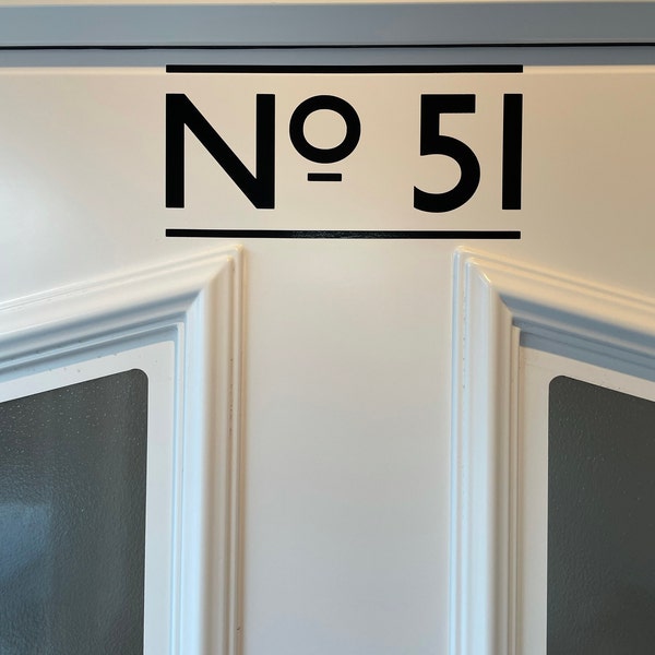 Personalised Classic Door Number Decal House Number Decal Sticker - Etsy UK