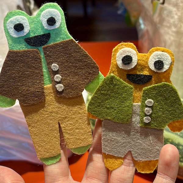 Frog and Toad Finger Puppet Templates and Instructions (digital File ...