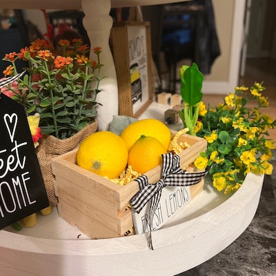 Fresh Lemons Crate Comes With 3 Lemons Sized for Tiered - Etsy