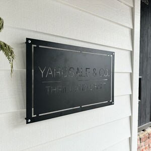 Rustic Welcome Sign Metal Address House Number House Number Plaque ...