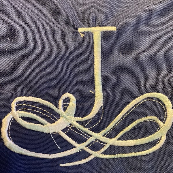 Large Machine Embroidery Monogram Letter B | Elegant Embroidery Letter ...