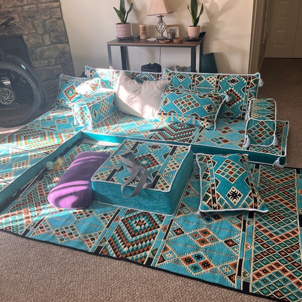 8 Inch Thick Single Sofa Seating, Bohemian Furniture, Reading Nook ...