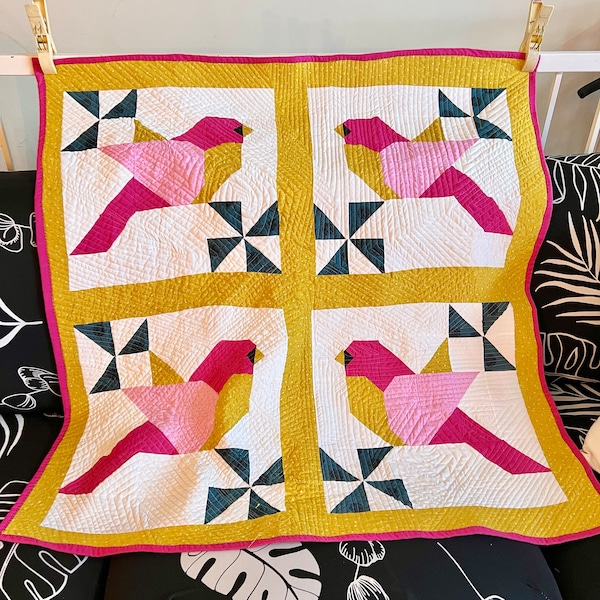 Digital PDF Quilt Block Pattern|blue Bird Quilt Block Pattern|eastern ...