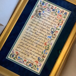 The Lord's Prayer Our Father Prayer Christian Art Calligraphy Giclee ...