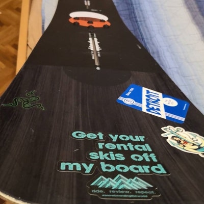 Snowboard Sticker at Least I'm Not a Skier funny Sarcastic Snowboarding ...