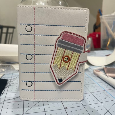 Notebook Paper & Pencil Mini Composition Book Snap Cover Instant ...