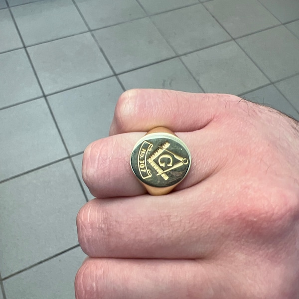 Masonic Rings With Lodge Number, Freemason Ring, Masonic Rings, Master ...