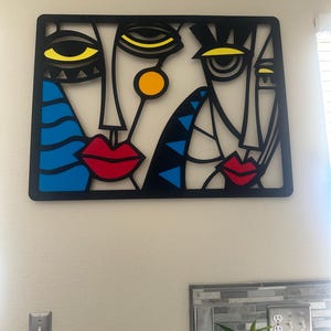 Colorful Picasso Wall Art,metal Wall Decor, Home Decor, Metal Wall Art ...