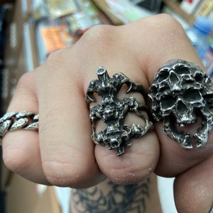 Rams Skull Ring .925 Solid Sterling Silver Zodiac Aries - Etsy