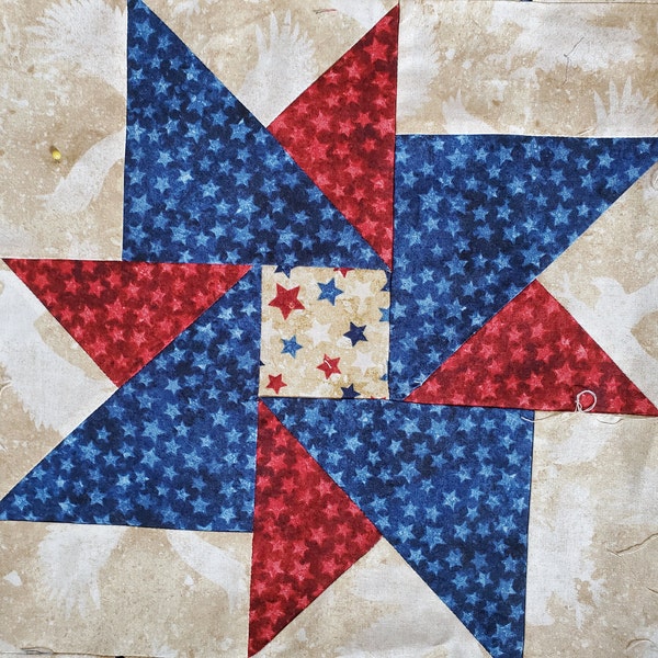 Pinwheel Star Quilt Block Pattern - Etsy