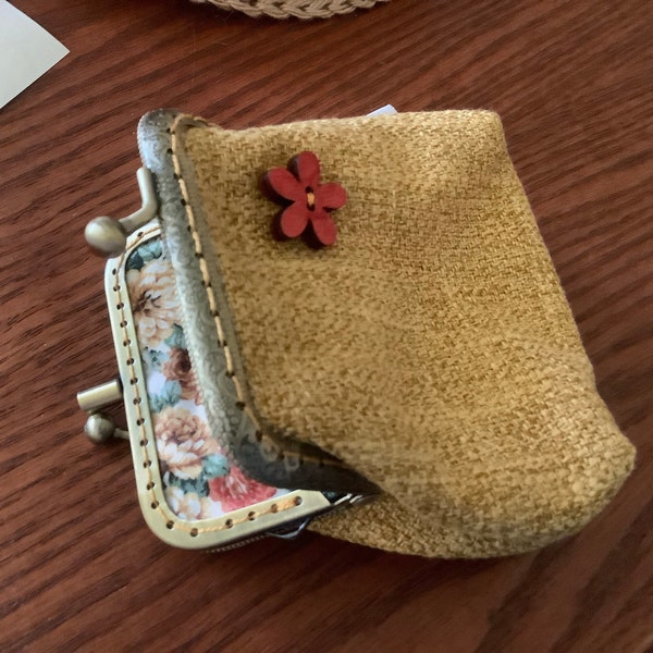 Double Kiss Lock Purse, Personalized Women Gift, Kiss Lock Coin Purse ...