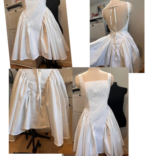 Begonia Backless Dress Sewing Pattern: Fairy Skater Silhouette (PDF ...
