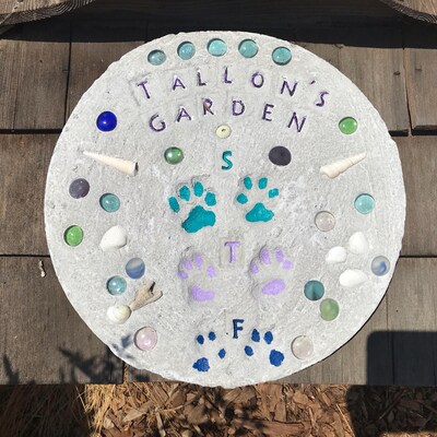 Colored DIY Stepping Stone Kit, Handprint Stepping Stone, Footprint ...