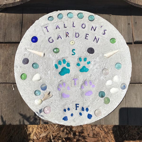 Outdoor Stepping Stone DIY Kit – Garden Cement Handprint Stone ...