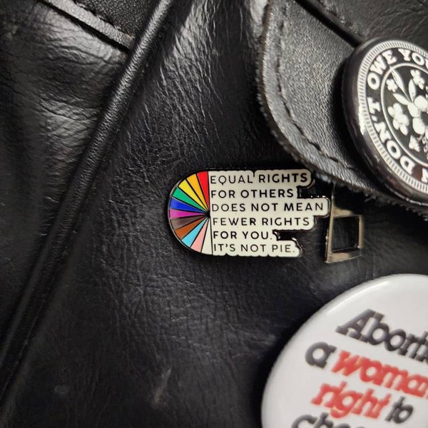 Equal Rights - LGBTQIA, BLM, Trans, Feminist, Pro Choice, Pin, Enamel ...