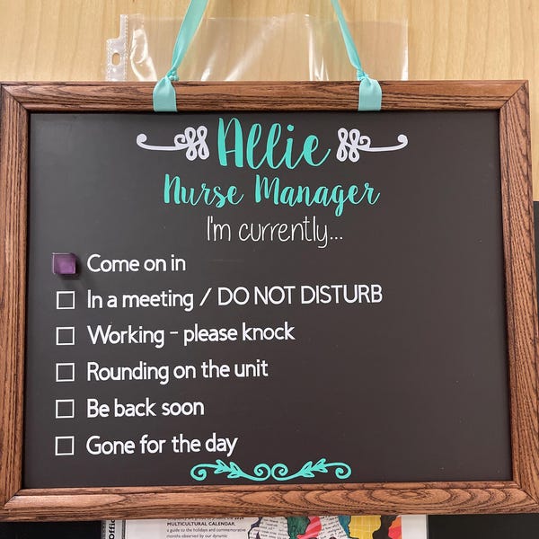 Office Message Board Sign,unavailable Sign,not Here Door Sign,i'm ...