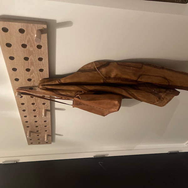 WOOD ROUND HOOK White Oak, Pine, or Black Stained Ash - Etsy