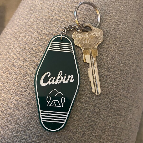 Vacation House Motel Keychain, Beach Lake Cabin, Retro Vintage Acrylic ...