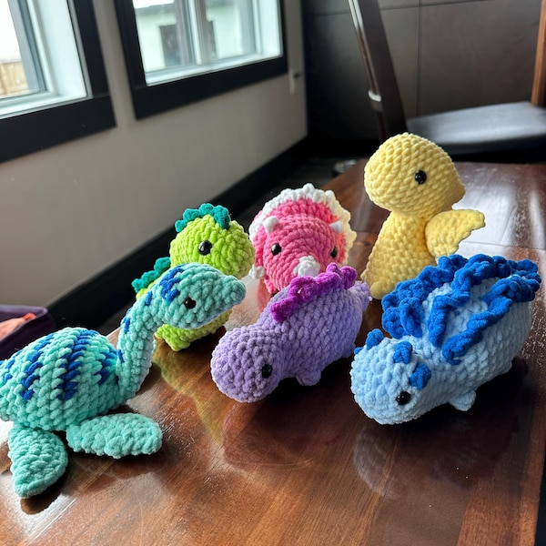 Dinosaur No-sew Crochet Bundle, Amigurumi Crochet Pattern, Dinosaur ...