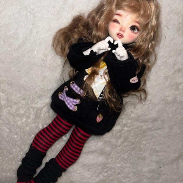 Yosd MSD Kumako Hoodie & Leg Warmer Set for 1/6 1/4 30cm 35cm BJD Doll ...