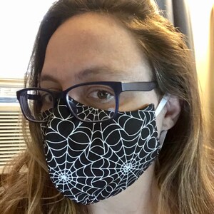 Spiderweb, Glow in the Dark, Washable Face Mask, Spider Web Dust Mask ...