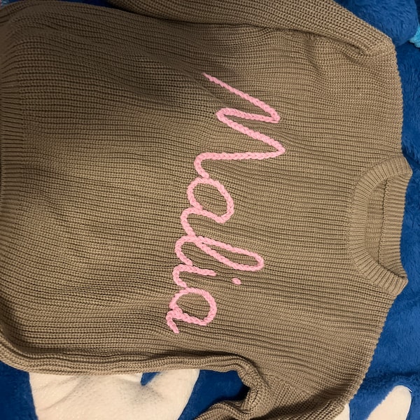 Cute Customized Name Baby Sweaters, Adorable Personalized Hand ...
