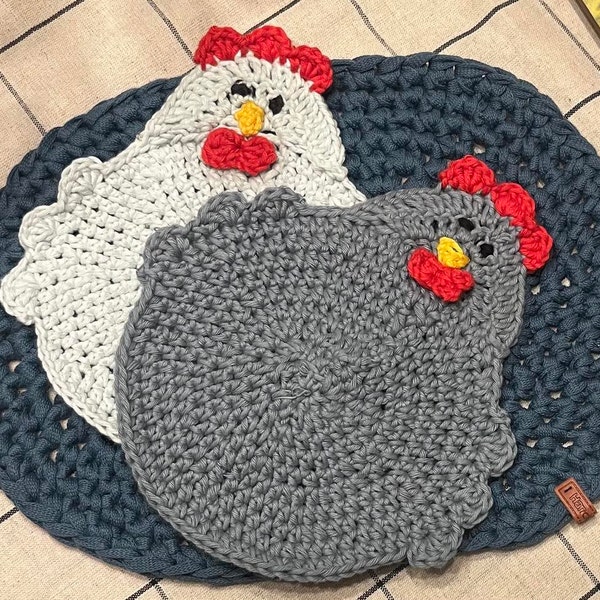 CROCHET PATTERN - Farmhouse Trivet Potholder Crochet Pattern Instant ...