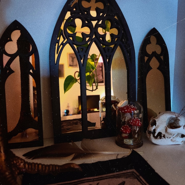 Gothic Mirror, Set of 3, GOLD Mirrors, Witchy, Cathedral - Etsy