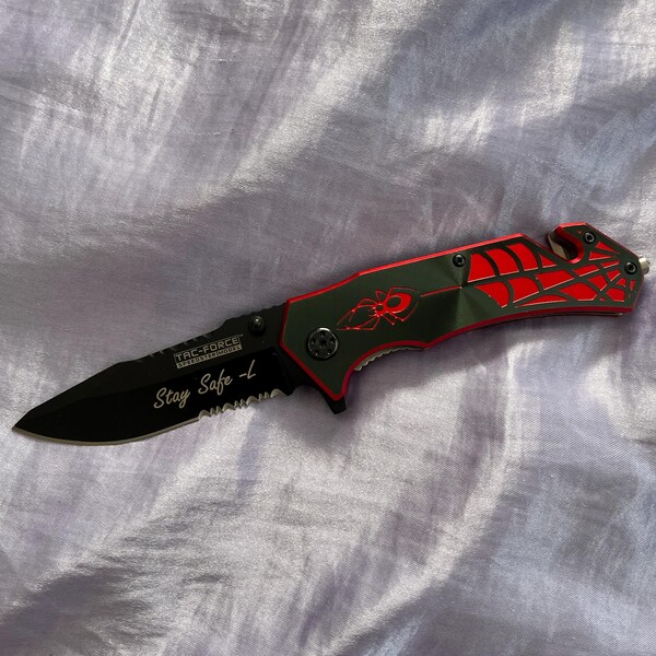 Personalized SPIDERMAN Pocket Knife Custom Engraved Groomsmen Gift for ...