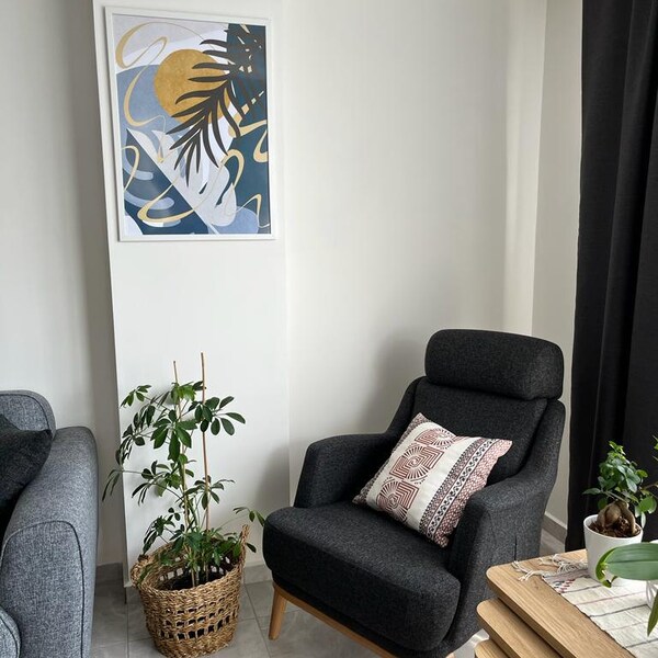 Abstract Boho Sun Prints, Ocean Waves Illustration, Printable Wall Art ...