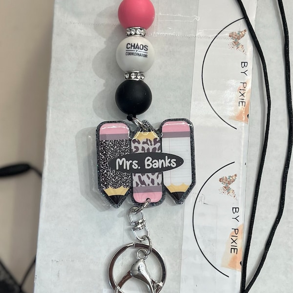 Personalized Crayon Box Lanyard, Teacher Lanyard, School Lanyard ...