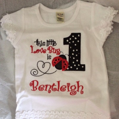 First Birthday Lady Bug Shirt Lady Bug Birthday Shirt. This Little LOVE ...