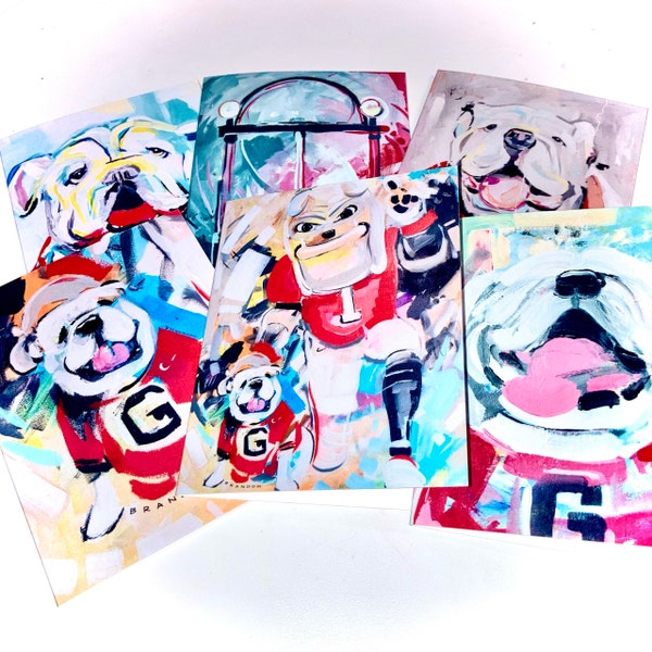Georgia Bulldogs UGA Notecard 6-pack by BRANDON - Etsy