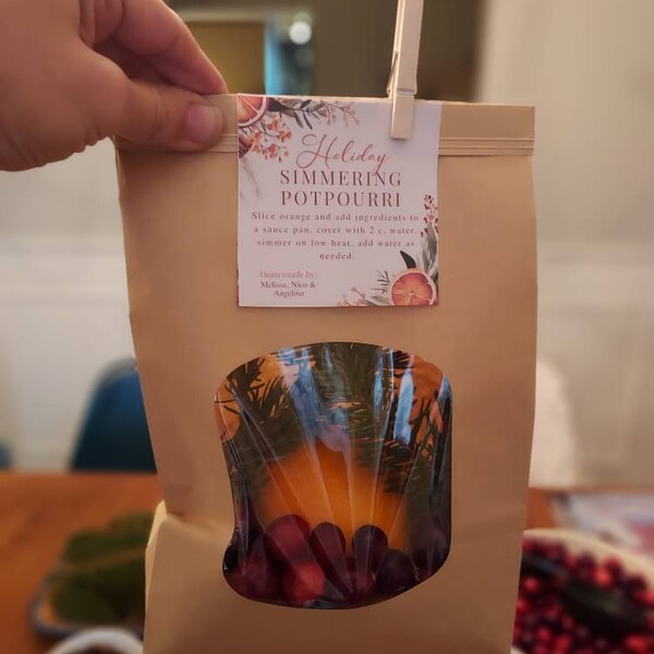 Simmer Pot Instructions Tag, Christmas Simmering Potpourri Gift ...